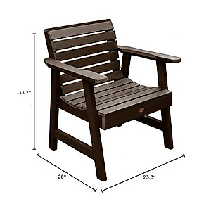 Highwood AD-CHGW1-ACE Weatherly Garden Chair, Weathered Acorn