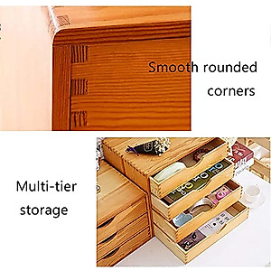 File Cabinet Desktop File Drawer Quality Wood Desk OrganizerFiling Cabinet Desktop Office Supplies (1 Layers)