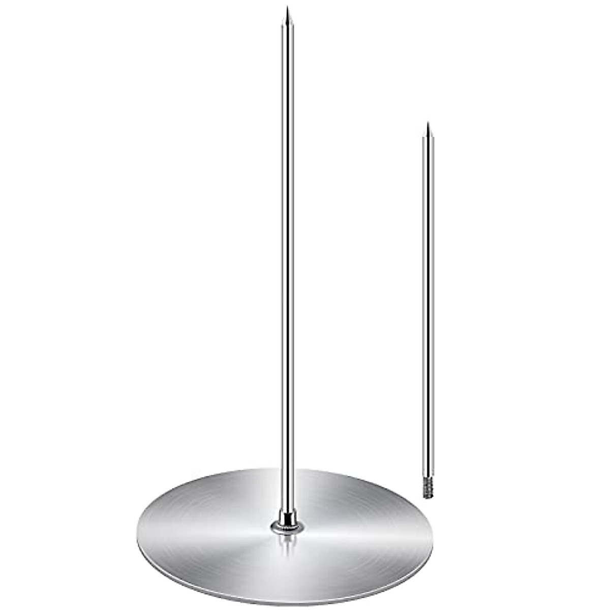 ZAUGONTW Vertical Skewer Grill - Stainless Removable Vertical Brazilian Barbecue Grilling Rack Meat Spit - Perfect for Steak, Whole Chickens, Whole Fish, Large Meat