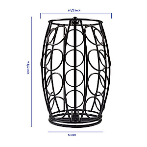 K Cup Holder Carousel Coffee Pod Holder Kcup Organizer Coffee Station Coffee Décor K Cup Storage for Counter, Holds 20 Coffee Pods, No Assembly Required, Black