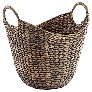 Signature Design by Ashley Perlman Basket, Set of 2, 18"W x 14"D x 16"H, Gray