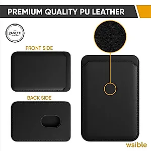 Mag Safe Wallet | Magsafe Wallet Compatible Apple Wallet & Apple Wallet MagSafe & Apple magsafe Wallet & Magsafe Wallet iPhone 14 Pro Max, Magsafe Wallet iPhone 14 Pro | iPhone Magsafe Wallet | Black