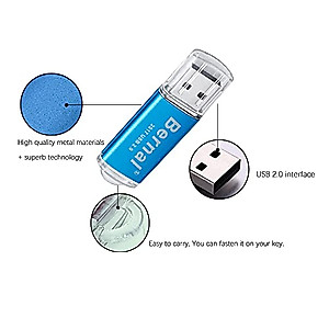 10pcs/Bag High Speed Pendrive USB Flash Drives Metal Thumb USB 2.0 Business use USB Disk On Key (2GB, Black)
