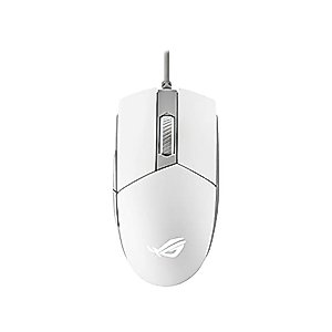 ASUS ROG Strix Impact II Moonlight White Gaming Mouse | Ambidextrous and Lightweight Design, 6200 DPI Optical Sensor, Push-Fit Hot Swappable Switches, Aura Sync RGB Lighting, Minimal Design