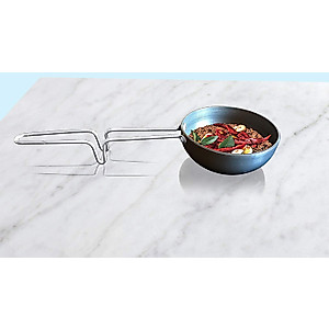 WhopperIndia Nonstick & hard anodised tadka pan/spice roasting pan/vagharia with long handle 11 Inch