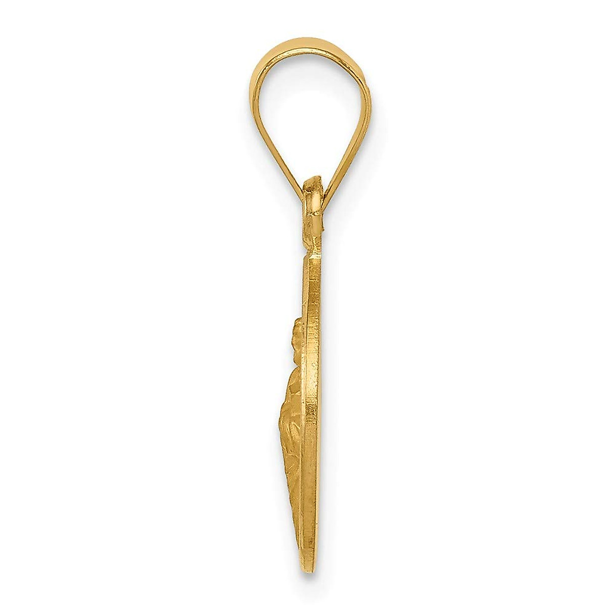 Solid 18k Yellow Gold Patron Catholic Patron Saint Jude Medal Pendant Charm - 22mm x 13mm