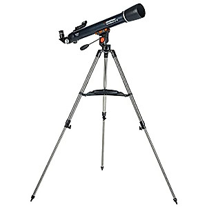 Celestron – AstroMaster LT 70AZ Refractor Telescope – Easy-to-Use Telescope for Beginners with Full-Height Tripod Included – BONUS Astronomy Software Package