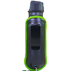 Trail Saver Pepper Spray for Hiking, Camping & Frontiersman - Police Grade Strength - Safety Package w/Compass, LED Light, Safety Whistle, Carabiner & Heavy Duty Metal Belt Clip (Green)