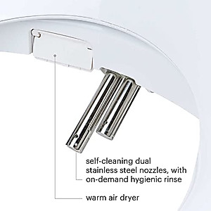 Brondell S1000-EW Swash 1000 Advanced Bidet Elongated Toilet Seat, White