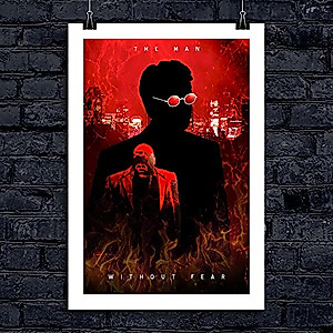 Daredevil - The Man Without Fear - 13x19 Original Minimalist Art Poster Print