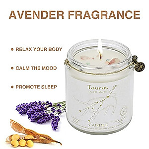 YTENTE Candle, Soy Wax, Scented, Zodiac - Taurus, Birthday Gift for Women