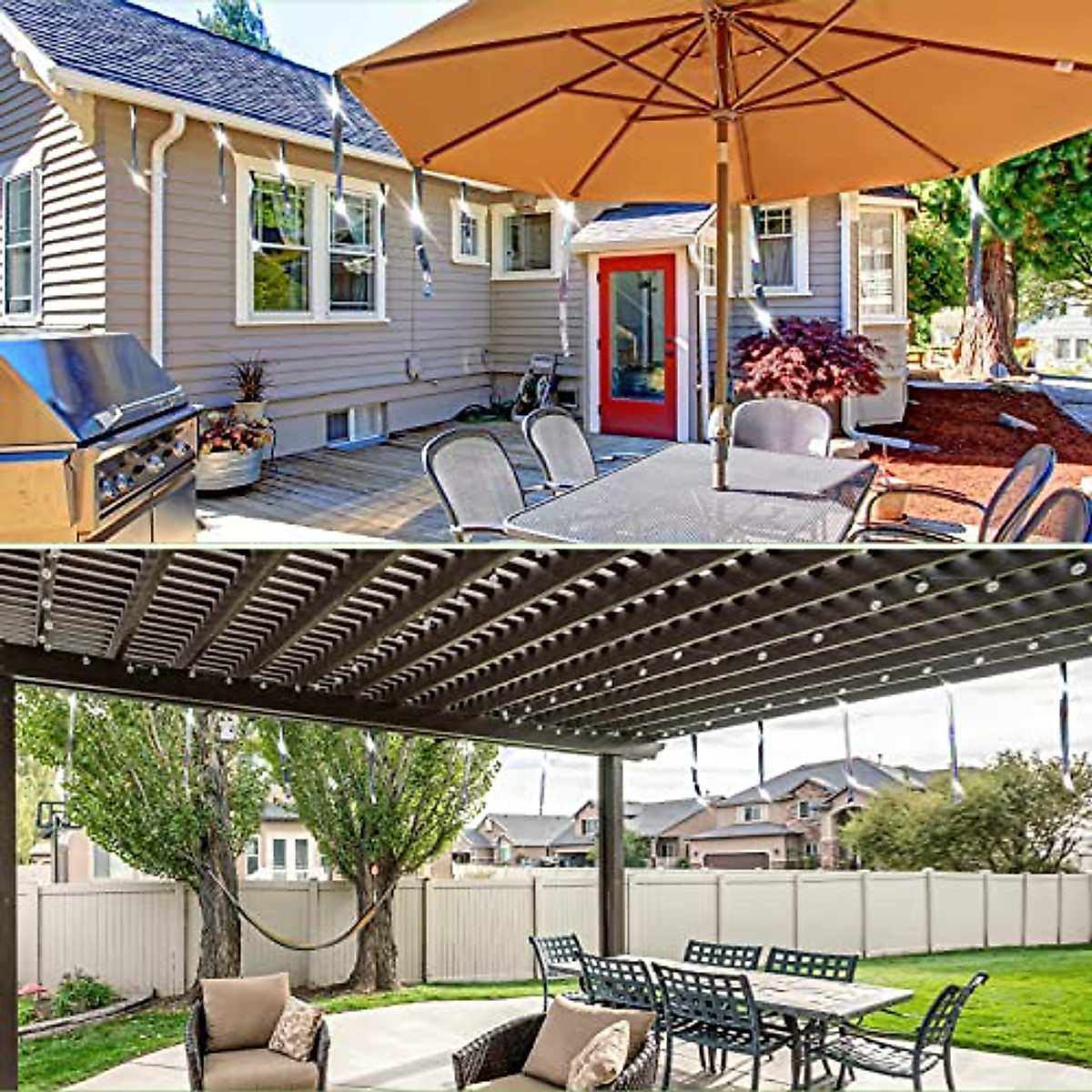 4 Roll Bird Tape Thick Tape Bird Tape Outdoor Double Side Bird Scare Ribbon Bird Device, Scare Birds Away, Pigeon, Woodpecker, Geese, 2 Inch, 1440 ft Total