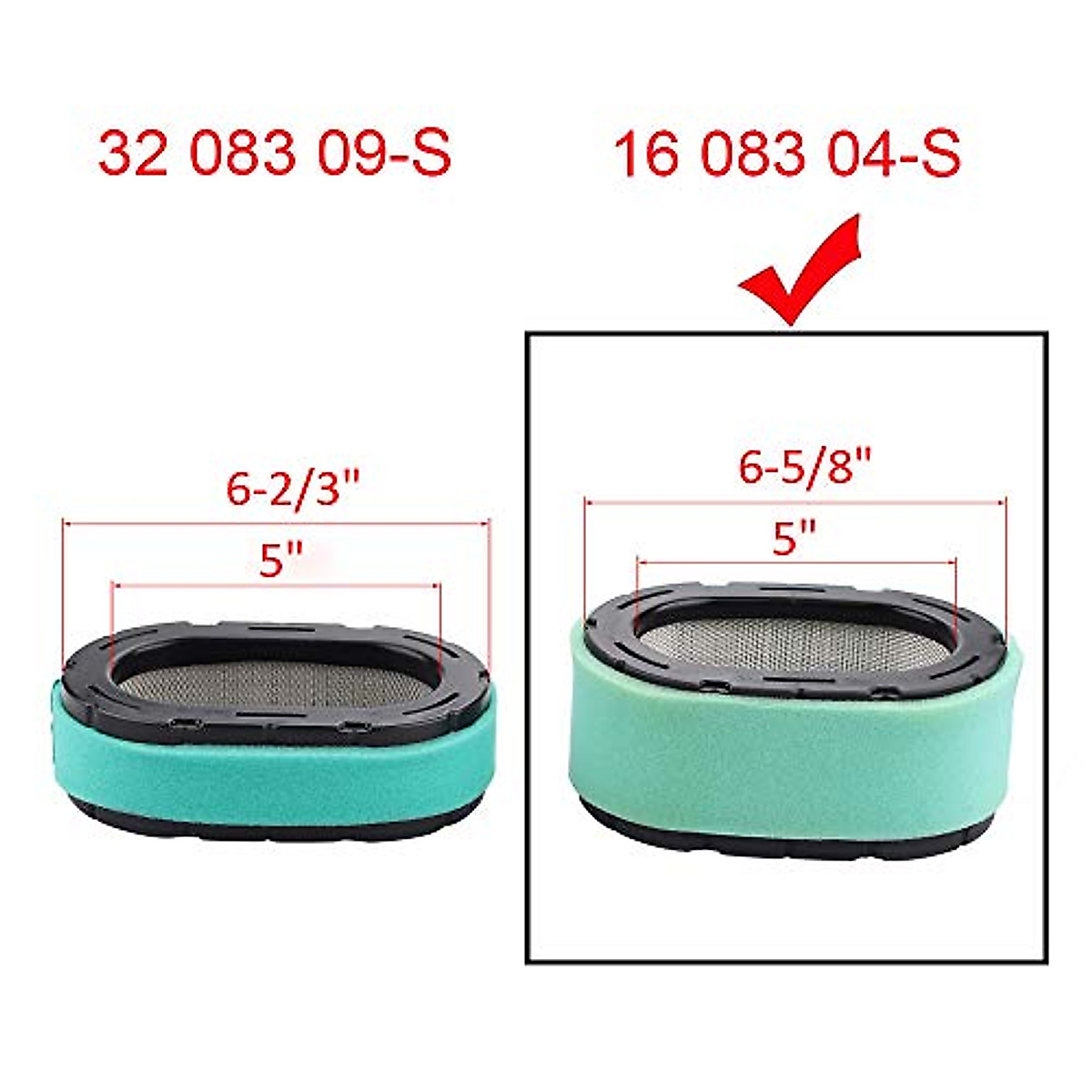 Savior 16-083-04-S Air Filter 16-083-05-S Pre Cleaner 52-050-02-S Oil Filter for Kohler 16 083 04S 1608304-S EZT715 EZT725 EZT740 KT610 KT620 KT715 KT725 KT730 ZT720 Kohler 7000 Series Air Filter