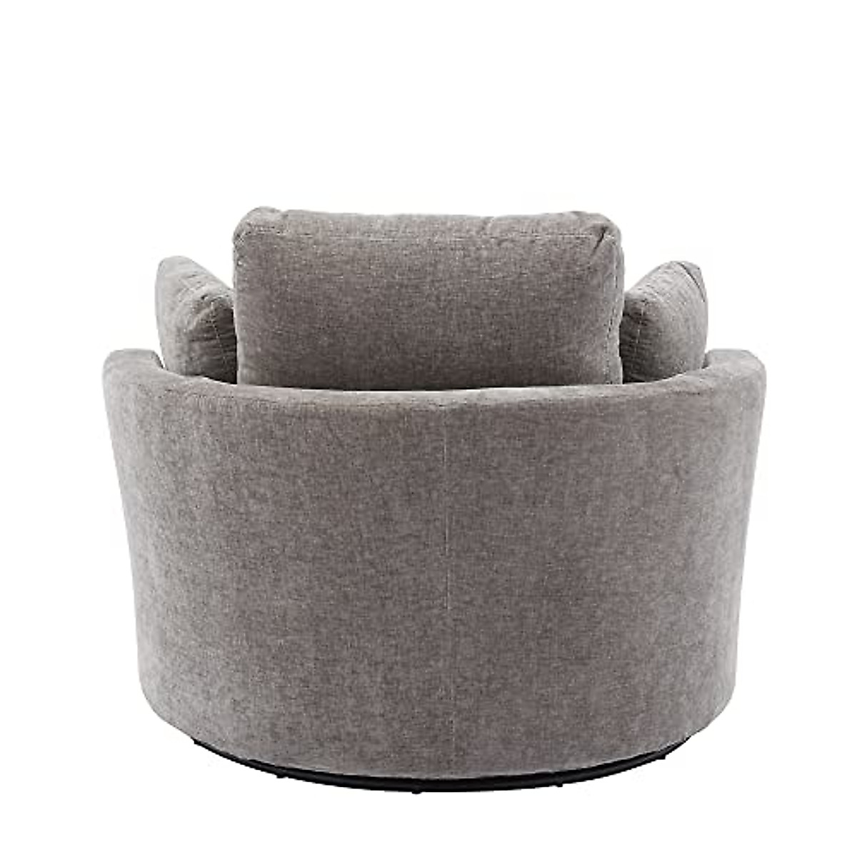 360° Swivel Accent Barrel Chair with 3 Pillows Furniture Set,Upholstered Oversized Leisure Round Loveseat Recliner Cozy Club Sofa Chaise Lounge Circle Armchair for Living Room/Hotel/Nursery/Office
