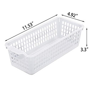 DynkoNA Small Storage Baskets Set of 6, Plastic Baskets For Organizing