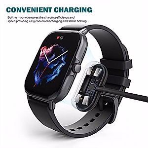 TUSITA Charger Compatible with Amazfit GTR 4, GTR 3, GTR 3 Pro, GTS 3, GTS 4, T-Rex 2 (1M,2-Pack)