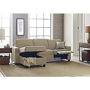 Serta Palisades Reclining Sectional with Left Storage Chaise - Beige