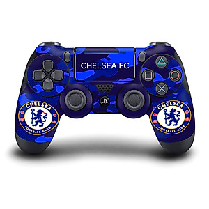 Head Case Designs Officially Licensed Chelsea Football Club Camouflage Mixed Logo Vinyl Sticker Gaming Skin Case Cover Compatible With Sony PlayStation 4 PS4 DualShock 4 Controller