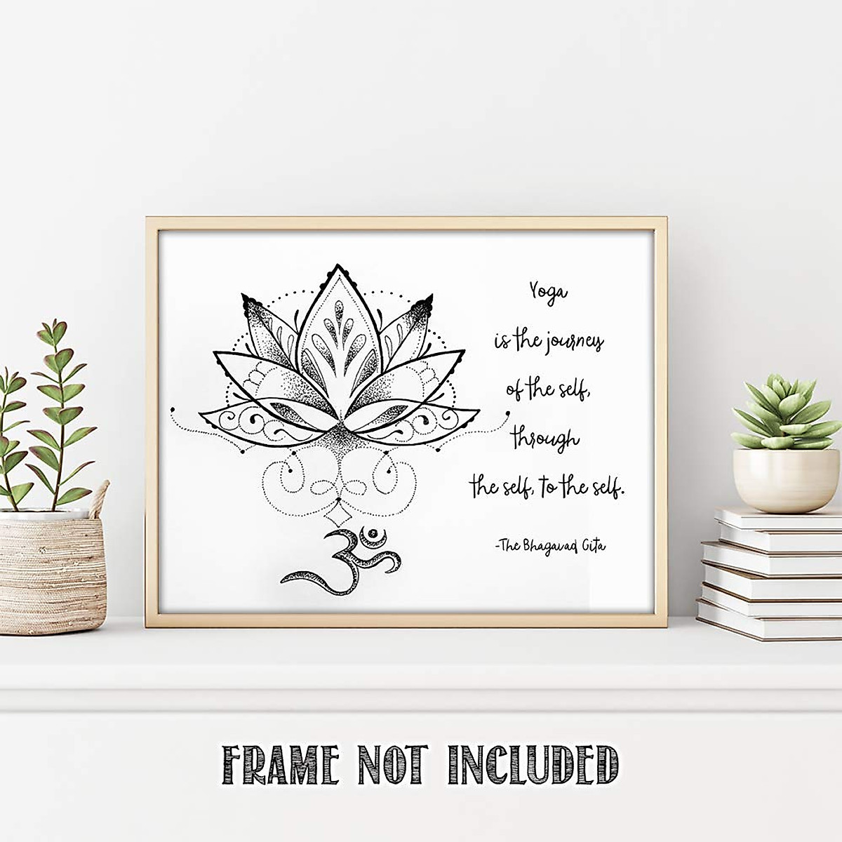 TJ Originals - Yoga is the Journey of the Self Spiritual Quote Decor , Spiritual Quote 11x14 Wall Art , Inspirational Poster Modern Home Art Decoration , Birthday Gifts for Women , Spiritual Quotes Wall Decor , Spiritual Quote Wall Decor , Printed in USA