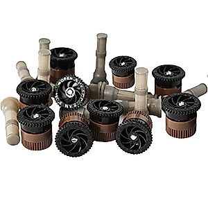 Pop-up Sprinkler Head 0-360 Degree Adjustable Replacement Nozzle 8 VAN (Variable Arc Nozzle) 8 feet radius, for Garden Lawn and Golf Irrigation universally compatible with all major brands. Pack of 10