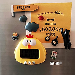 JAMOR 2 Pieces of Chicken Timer Set, Big Digital Loud Alarm, Magnetic Support Rack Cooking Timer,Multi-Function Electronic Timer,Suitable for Kitchen,Study,Work, Sports Training,Outdoor Activities