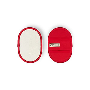 Le Creuset Fingertip Potholder, Cherry,Set of 2