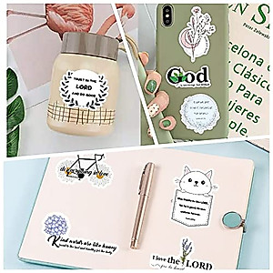118pcs Inspired Christian Stickers, Bible Verse Stickers, Blossoms Stickers Perfect for Water Bottle Laptop Scrapbooking Decals Christian Gifts Bible Journaling Supplies