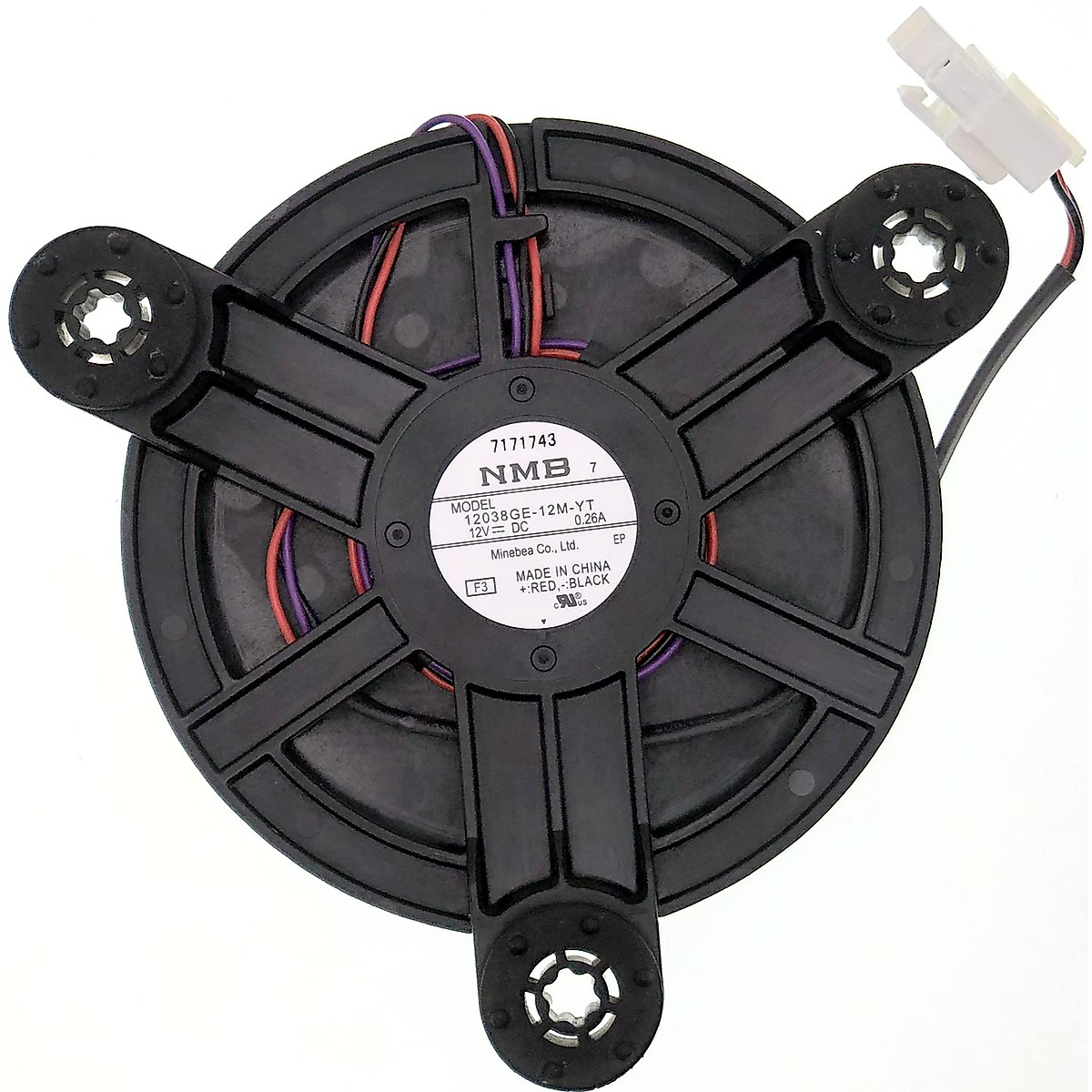 Refrigerator Cooling Fan Motor 12038GE-12M-YT 12VDC 0.26A 3-Wire Variable Frequency Cooling Fan
