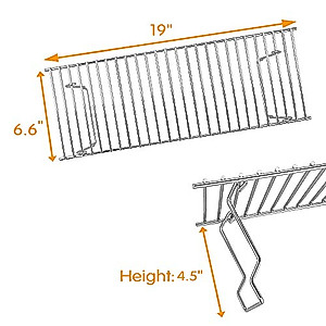 GRISUN Universal Grill Rack for Gas/Wood Pellet/Griddle/Smoker Grill, Warming Rack for Expand Cook Surface, Upper Rack with Foldable Leg Design, Chrome Plated Steel