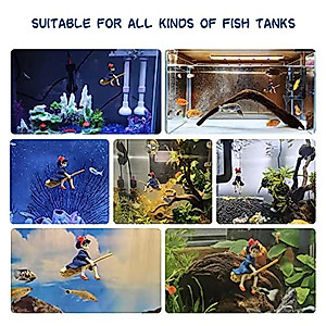 Floating Fish Tank Decorations, Aquarium Decorations Fish Tank Accessories, Suitable for All Kinds of Fish Tanks Scene Layout (Lovely Diver and Little Fairy)