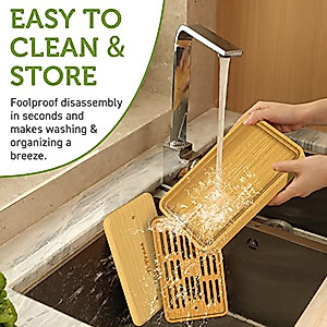 Bamboo Tofu Press, Built in Tofu Strainer and Drip Tray with Cheesecloth- Easily Remove Water from Tofu, Tofu Drainer and Squeezer, Fit for Tofu Size 16oz, Great Gift for Tofu Lover