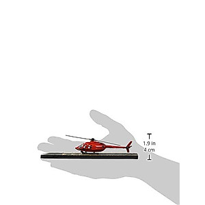 Hot Wings Planes Bell 206 Jet Ranger (Red) with Connectible Runway