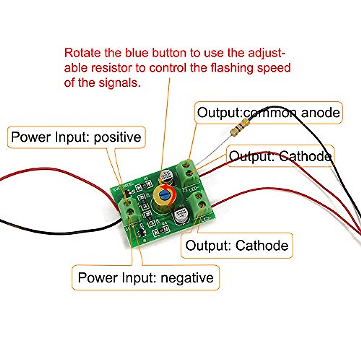 Evemodel JTD877RP 1 Set HO Scale Railroad Train / Track Crossing Sign 2 Heads LED Made + Circuit Board Flasher-Flashing Red Train Stop Signal Lights Decoration and Party