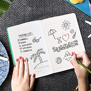 XYark 12 PCS Colorful Notebook Journals Bulk, Lined Paper, College Ruled, 60 Pages, 5.5"x8.3", A5 Size, Travel Journal Set for Travelers, Students and Office, Writing Diary Subject Notebooks Planner