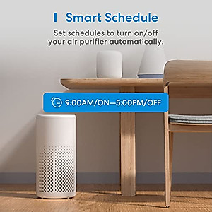 Meross Smart WiFi Air Purifier for Home Supports Apple HomeKit, Alexa, Google Home and SmartThings, H13 True HEPA Filter 24dB Quiet Air Purifier for Allergies, Pets, Smoke, Dust, Pollen, 2.4G Only