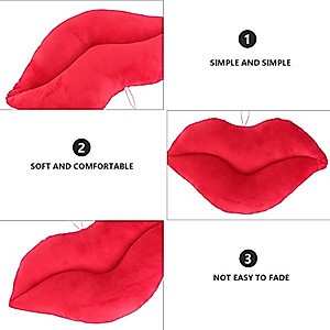 KESYOO 3D Lip Throw Pillow Home Decorative Pillow Cushion for Sofa Big Red Lip Valentines Day Gift (30cm)