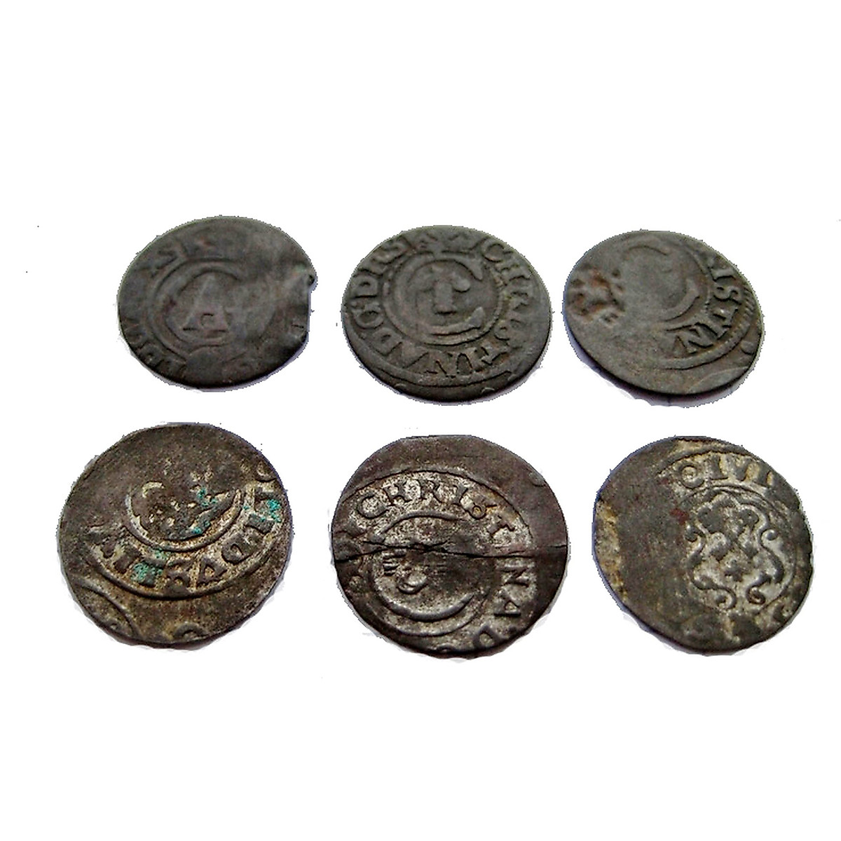 1700 no Set of Silver Coins Solidus Riga (Lativia,Estonia) 17 century solidus Seller Good