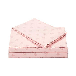 Juicy Couture – Microber Sheet Set | King Size Bed Sheets | 4 Piece Set Includes Fitted Sheet, Flat Sheet and 2 Pillowcases | Deep Pockets, Wrinkle Resistant and Anti Pilling