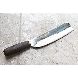Crude - Premium Japanese Nakiri Chef Knife, 8 inch, Carbon Steel, SHARP !