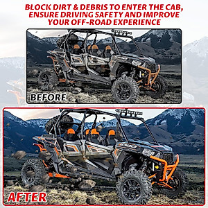 SAUTVS Lower Door Panels for Polaris RZR XP4 1000, 4 Seater Lower Half Door Inserts with Built-in Metal Frame for 2014-2023 Polaris RZR XP 4 1000 Turbo S 900 EPS(4 Doors, Replace #2879942)