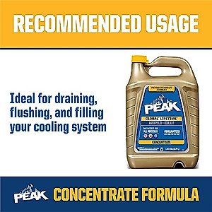 PEAK Global Lifetime Concentrate Antifreeze and Coolant for All Vehicles, 1 Gal.
