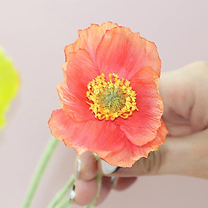 Banllis Artificial Flowers, Fake Flower Faux Plastic Plants for Home Decor DIY Wedding Kitchen Garden, Crown, Party, Hotel, Table - 4pcs