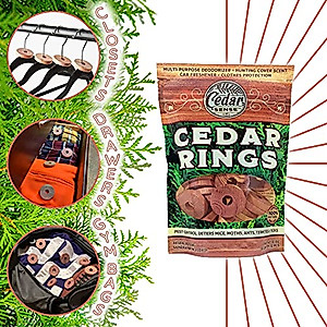 Cedar Sense Cedar Rings & Balls - 30 & 60 Pack Combo Save $$$ When You Buy 2 Combined - Cedar Blocks for Clothes Storage - Cedar for Closets - Closet Freshener - Cedar for Hangers