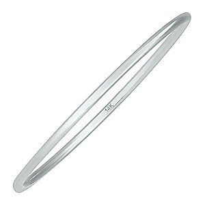 Skinny Thin Domed Stackable 14K White Gold Band (.75 mm)