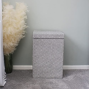 JVL Argyle Rectangular Foldable Paper Lidded Storage