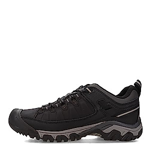 KEEN Men's Targhee EXP Waterproof Hiking Shoes, Black/Steel Grey, 13