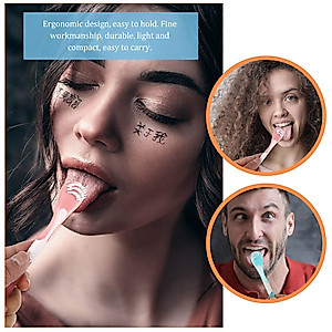 GLEAVI 3pcs Tongue Cleaning Brush Pro Tools Multifunctional Cleaning Brush Cleaning Scraper Tongue Brush Tounge Scraper Tongue Scraper Brush Portable Tongue Cleaners Tongue Clean Brush Pp