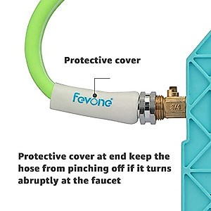 Fevone Garden Hose 100 ft Heavy Duty Water Hose 5/8 Garden Hose 100 feet Lightweight Garden Hose, Lawn & Garden Watering Equipment, 3/4 Solid Fittings, Drinking Water Safe