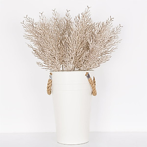 Christmas Glitter Stems 24pcs Artificial Pine Tree Picks for Christmas Tree Ornaments fillers, DIY Xmas Wreath, Crafts, Garland, Holiday, Party, Wedding and Home Decoration(Gold)