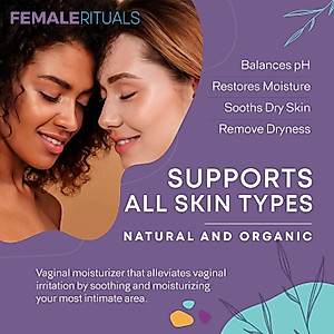 FEMALE RITUALS Vulva Moisturizing Cream - Clinically Tested Vaginal Moisturizer Cream for Dryness, Itching, Burning & Odor, Intimate Skin Care